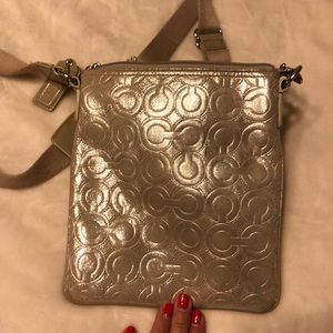 Coach | Bags | Coach Shimmer Embossed Leather Mia Swingpack | Poshmark
